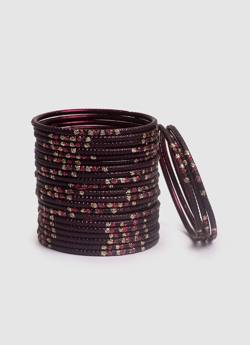 Buy Girls Wine Dot Bangles in UK - Diya Online